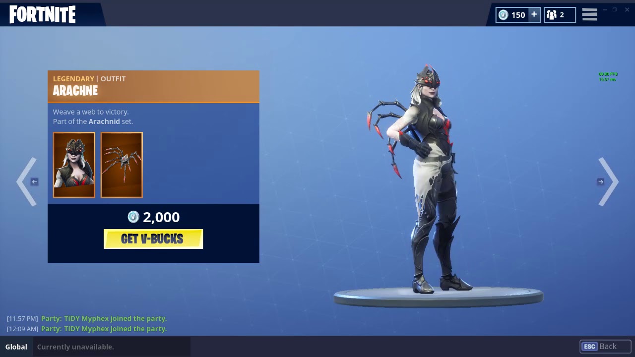 New Spider Knight And Arachne Skins Fortnite Item Shop October 20th Youtube