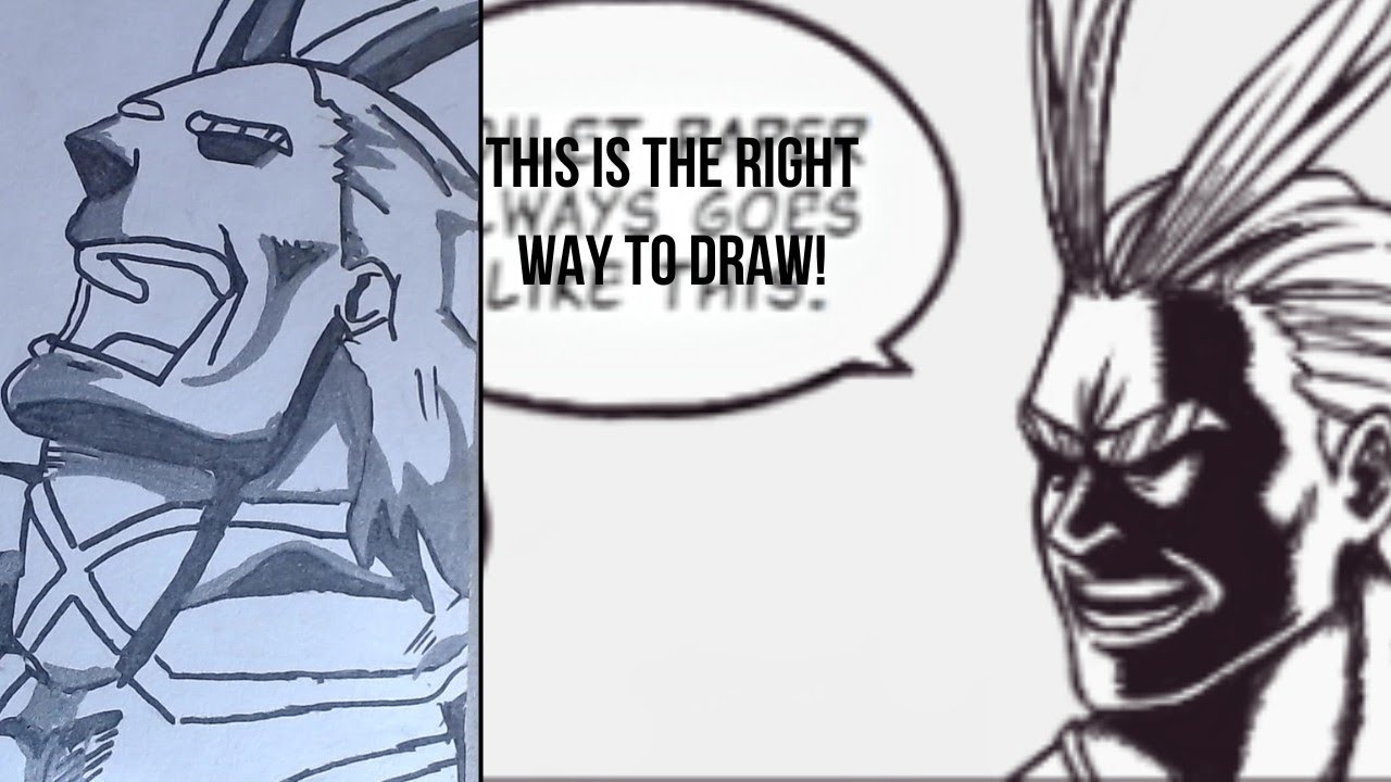 How to draw All might [Step by Step tutorial] - YouTube