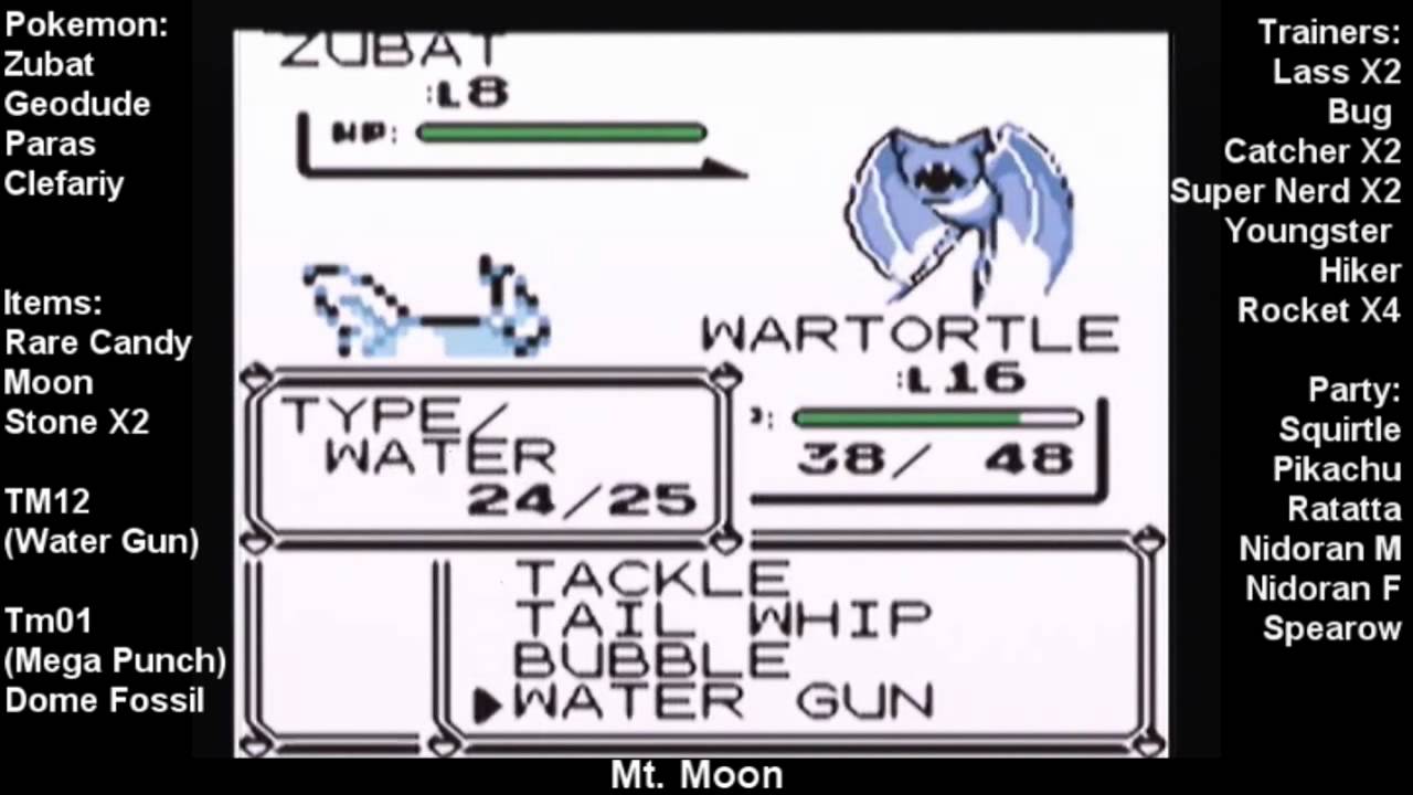 Pokemon Red Walkthrough Part 8 - YouTube