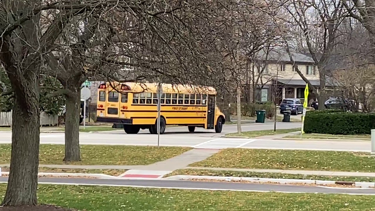 First Student IC CE School Bus turning left - YouTube