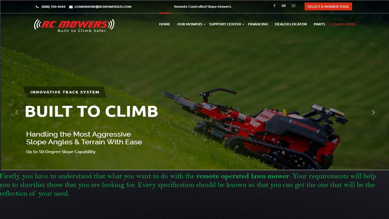 Best lawn mower for steep banks - YouTube