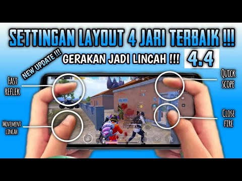 LAYOUT 4 JARI TERBAIK GYROSCOPE DAN NO GYROSCOPE TERBARU !!! | PUBG MOBILE 4.4 !!!