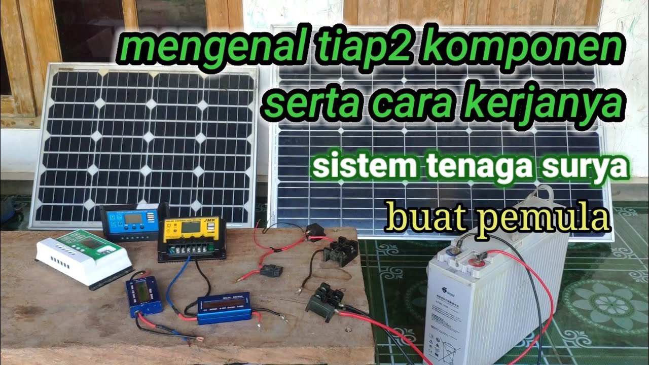 cara kerja sistem tenaga surya sederhana - YouTube