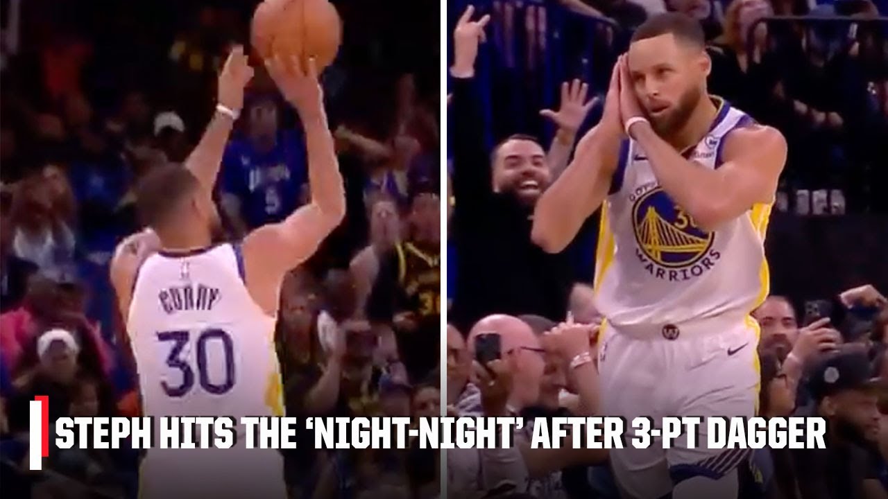 Steph Curry puts the Magic to SLEEP after DAGGER 3-POINTER & 'NIGHT-NIGHT' CELLY 👏 | NBA on ESPN ...