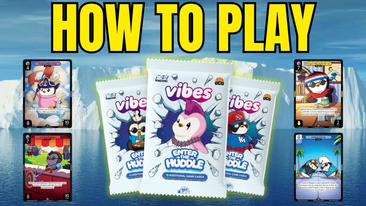 NEW Pudgy Penguins Card Game Tutorial | Vibes Orange Cap - YouTube