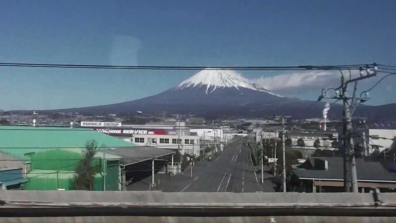Mt Fuji Seen on the Shinkansen - YouTube