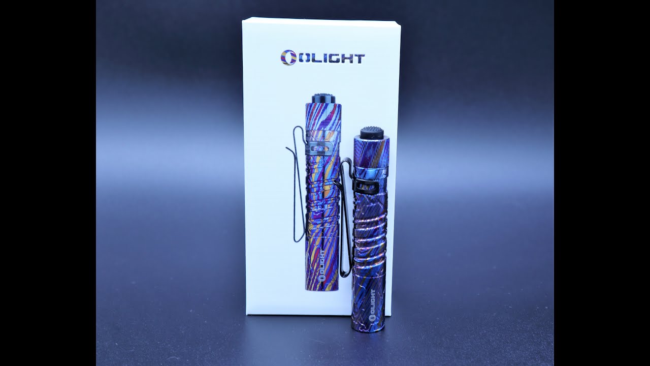 Olight I3T Titanium Damascus / Tiamascus Unboxing - YouTube