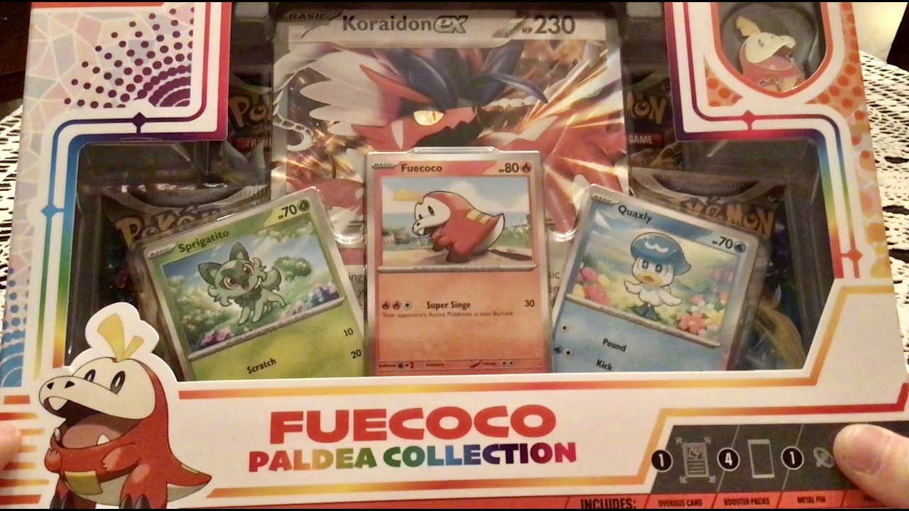 Opening a Fuecoco Paldea Collection Box! - YouTube