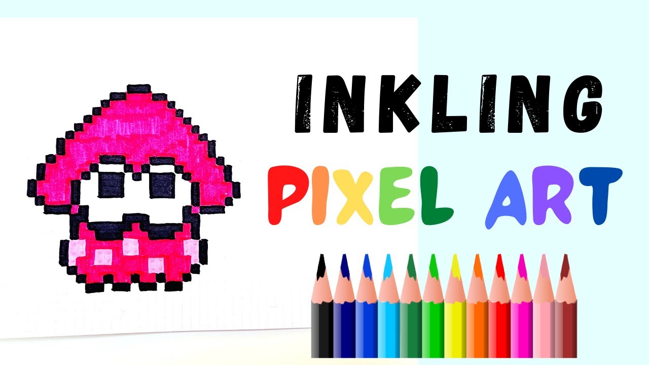 How to Draw an INKLING from SPLATOON! - Hand Drawn Pixel Art - YouTube