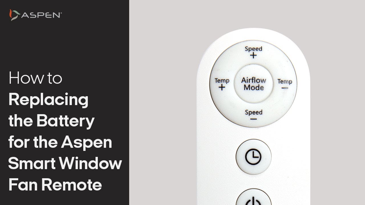 How to Replace Battery for the Aspen Smart Window Fan Remote - YouTube