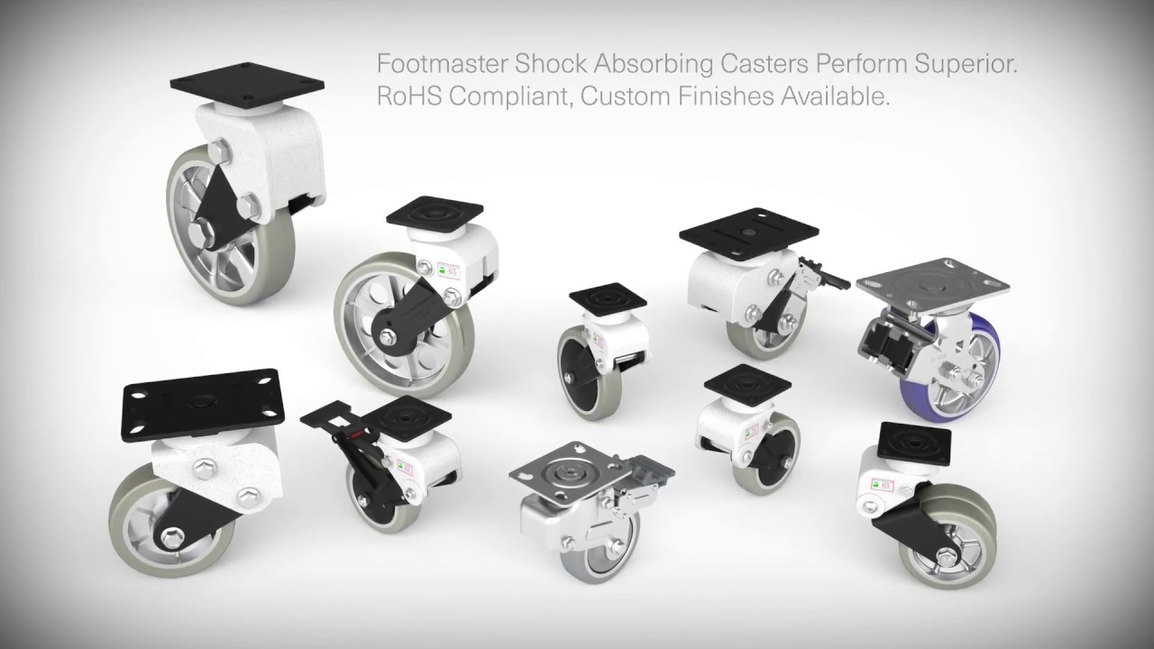 Shock Absorbing Casters by FOOT MASTER - YouTube
