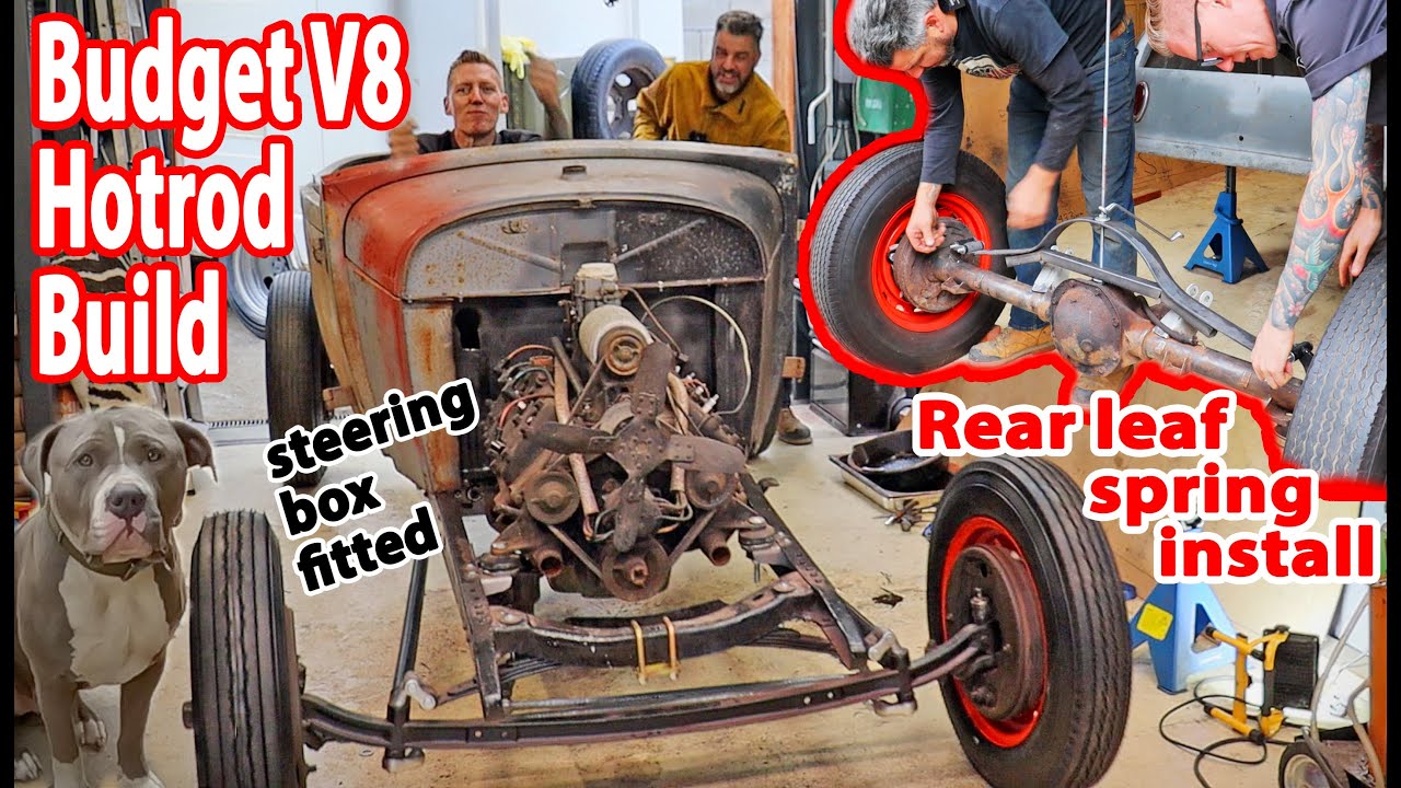 Budget V8 Hotrod Build - Pt11. Rear leaf spring suspension and steering ...