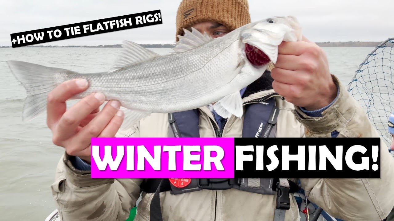 Fishing Rough Winter Seas! Bass/Whiting + How to tie a Flatfish Rig ...