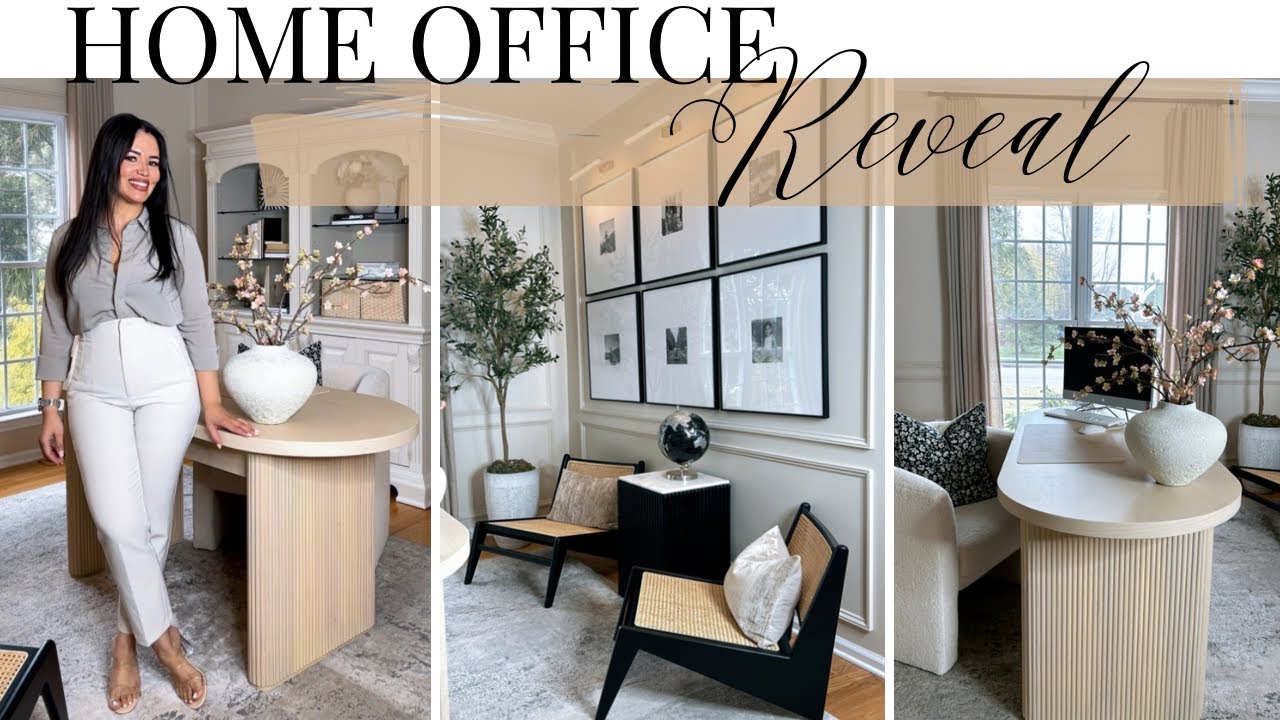 *NEW* HOME OFFICE MAKEOVER REVEAL || TRANSITIONAL MODERN DESIGN || 2024 ...