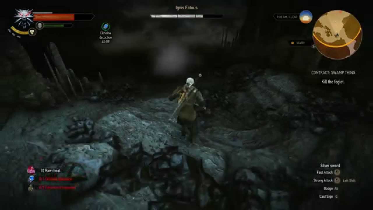 Witcher 3 boss fight: Swamp Thing - YouTube