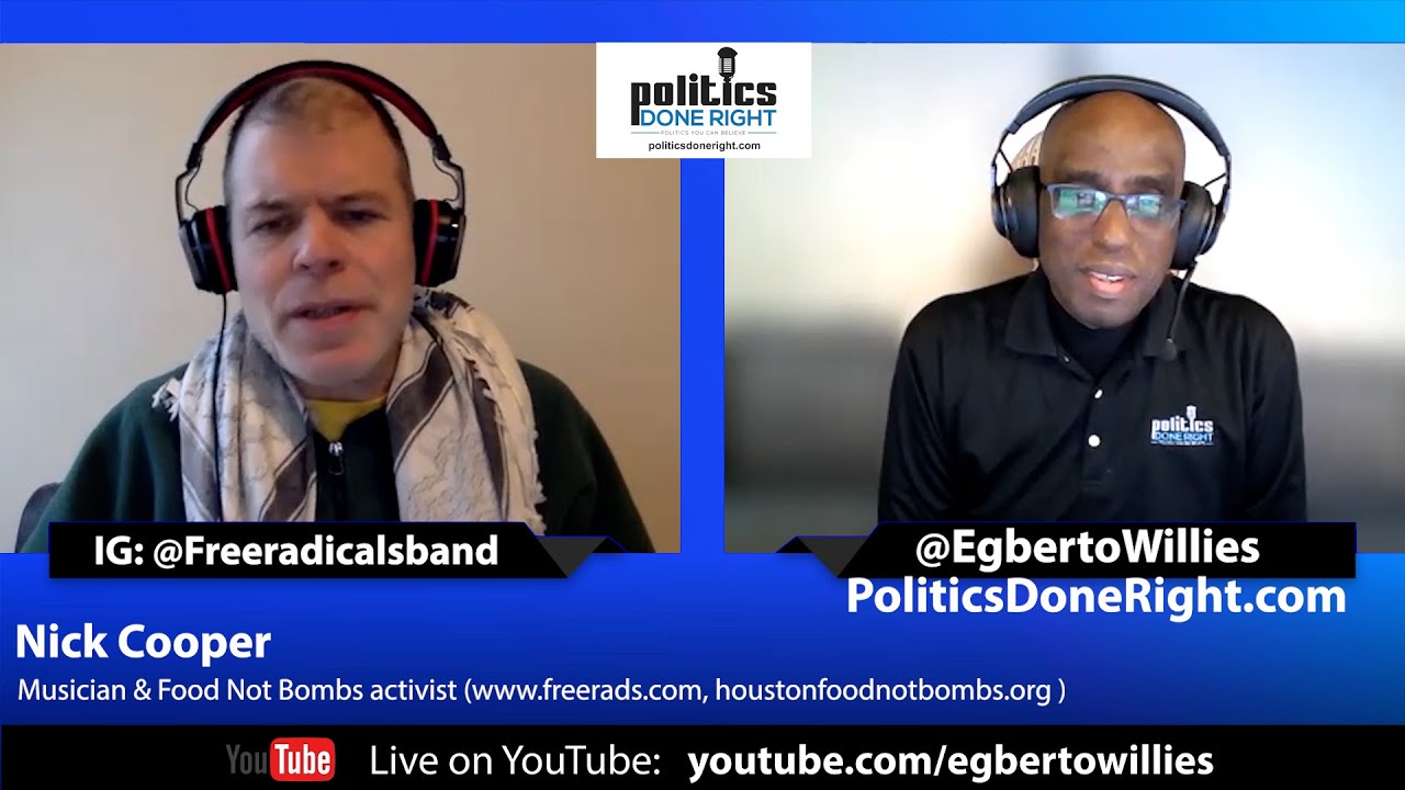 Nick Cooper, Food not Bombs activist musician, updates us on their ...