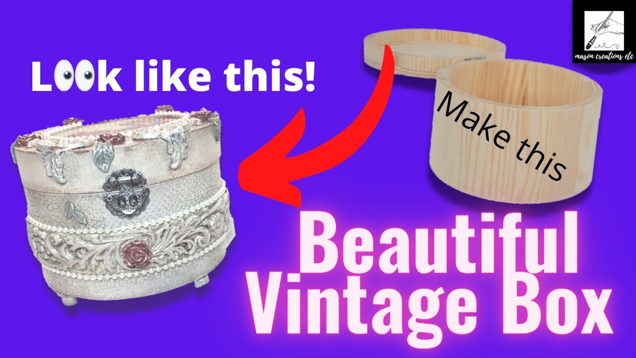 How to decoupage a wooden box (DIY Decoupage Tutorial) (mixed media ...