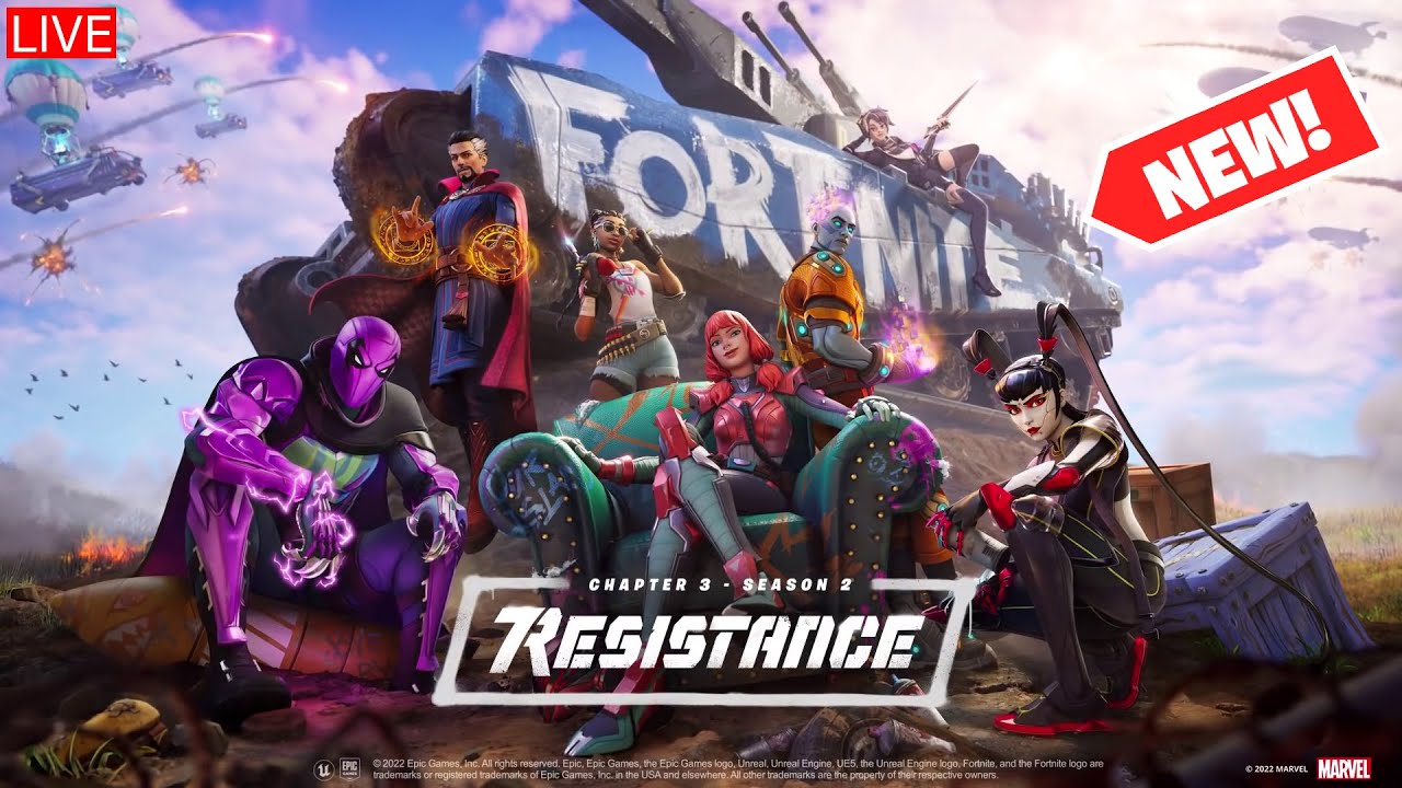 *NEW* FORTNITE SEASON 2 RESISTANCE, BATTLEPASS, MAP, MYTHIC WEAPONS ...