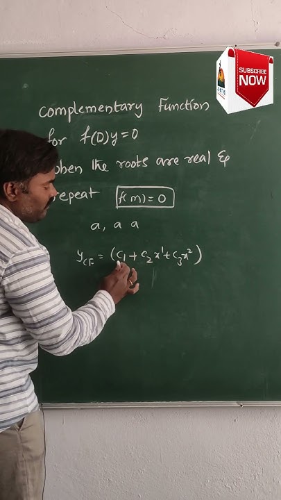 Complementary Function For Repeated Roots Youtube