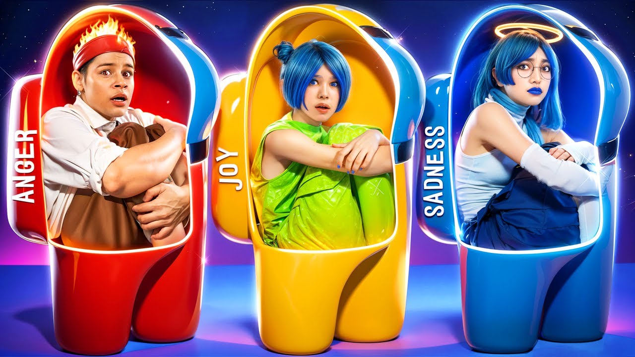 Inside Out 2 Trong Among US! Joy vs Anxietty vs Envy vs Ennui trong ...