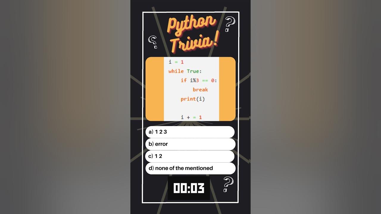 Python Trivia 33 Coding Programming Python Techcommunity Shorts
