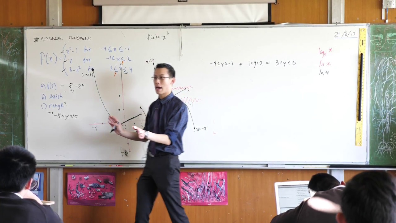 Piecemeal Functions (2 of 2: Finding the range) - YouTube