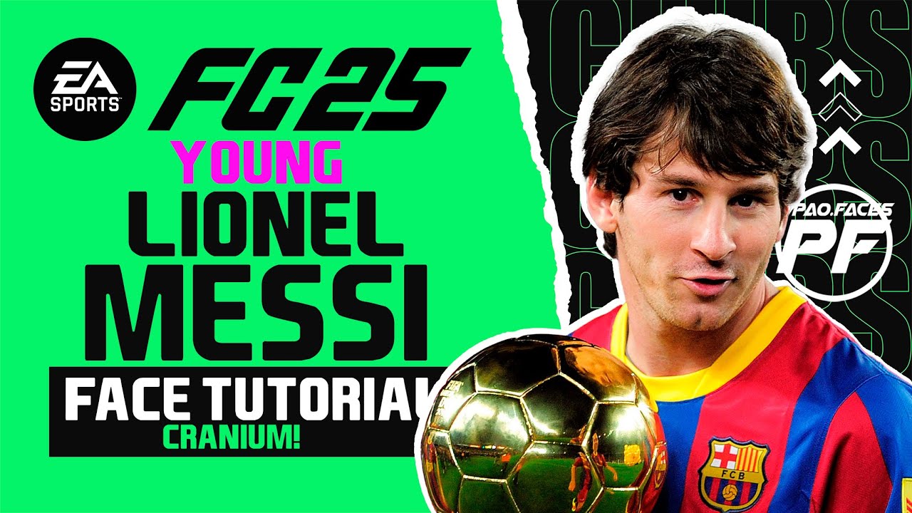 how to make LIONEL MESSI YOUNG in EA FC 25 FACE Clubs Face Creation ...