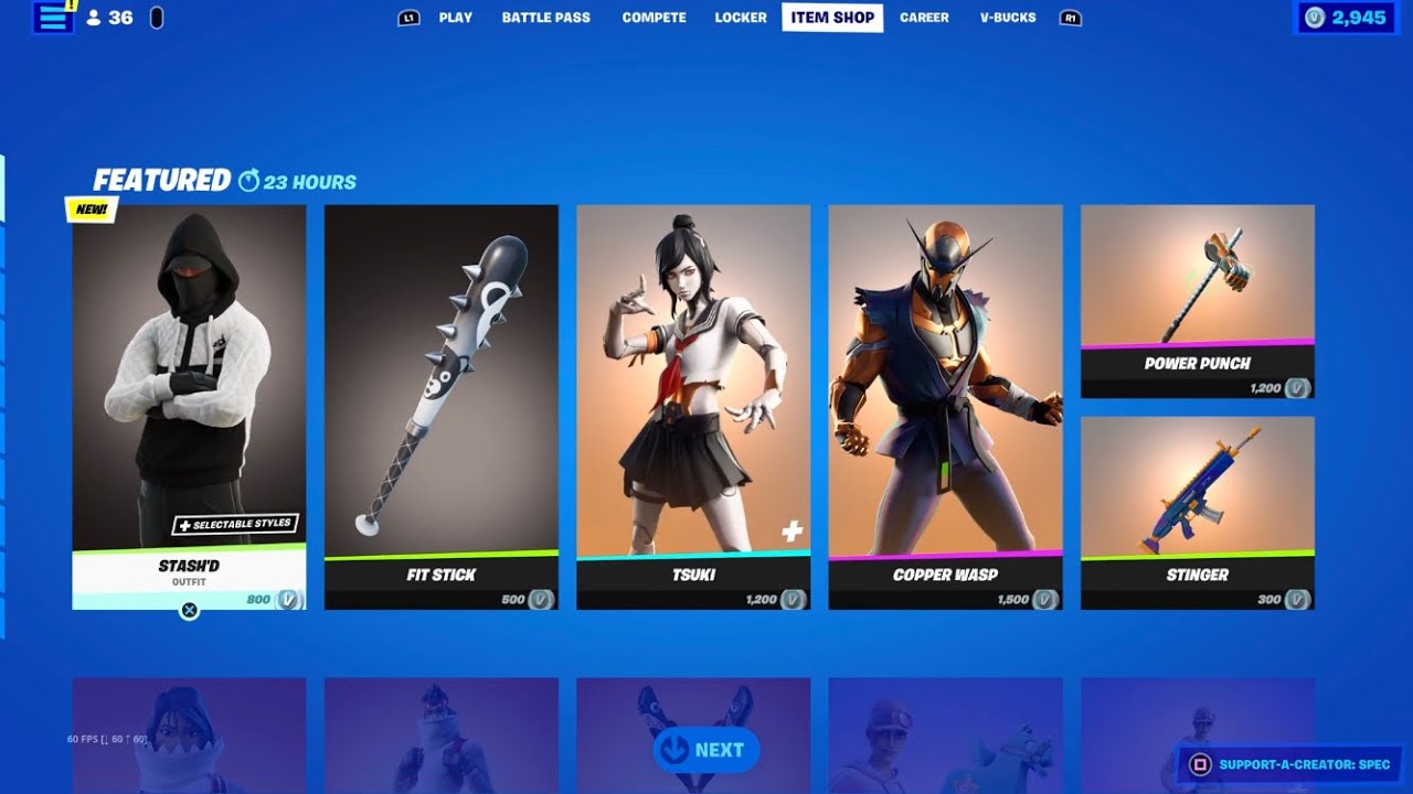 *NEW* Stash’d Skin! & *NEW* Fit Stick Pickaxe! (Fortnite Battle Royale ...