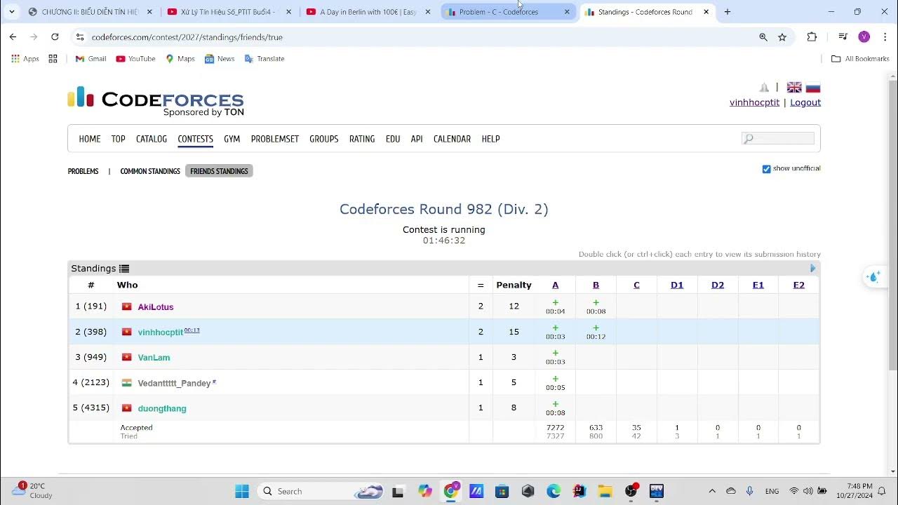 Day 212 Of Doing Codeforces Everyday Until I Reach Expert - YouTube