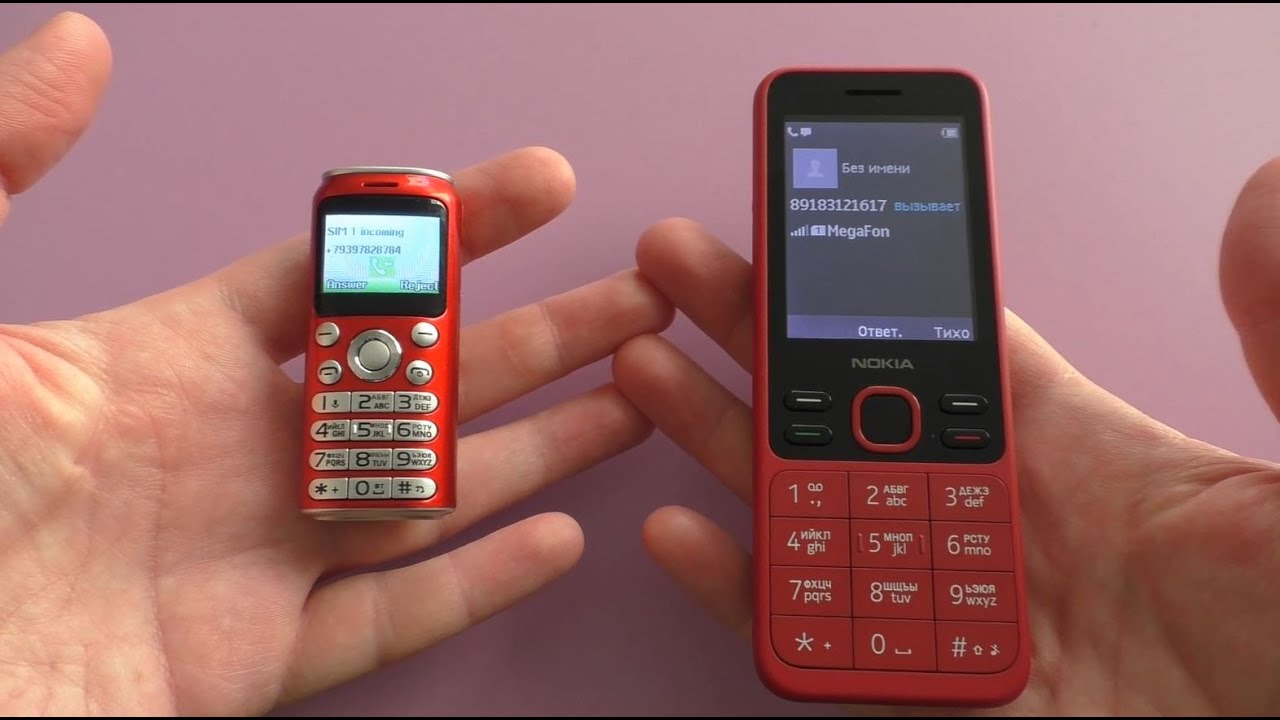 mini Phone vs Nokia Phone Incoming Call - YouTube