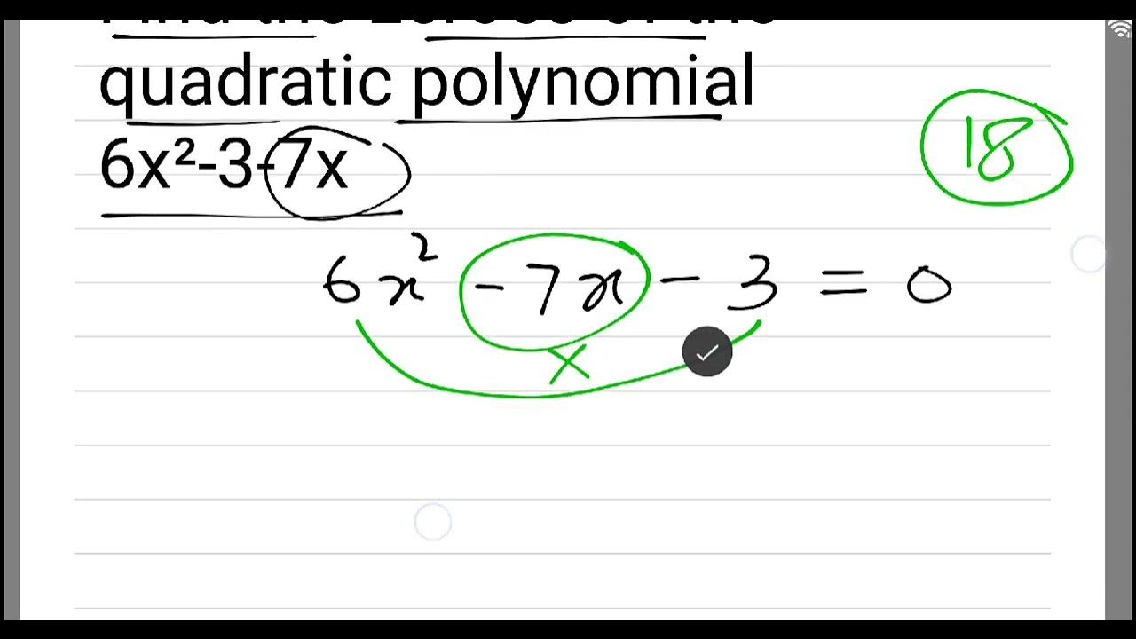 determine-the-zeros-of-the-quadratic-polynomial-6x2-3-7x-youtube