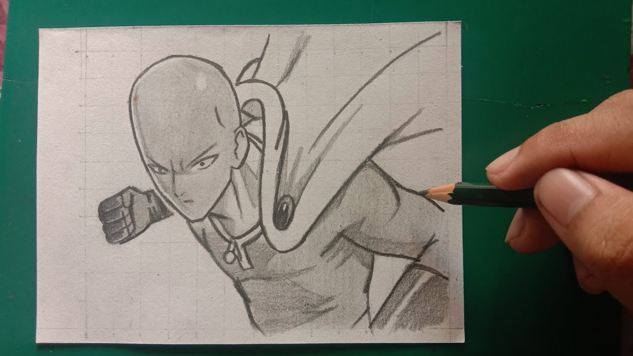 How to draw Saitama | Drawing Saitama | One-Punch Man | Anime drawing ...