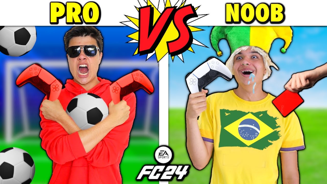 PRO VS NOOB JOGANDO FIFA 24 - TIPOS DE ADOLESCENTES NO FIFA - Caio ...
