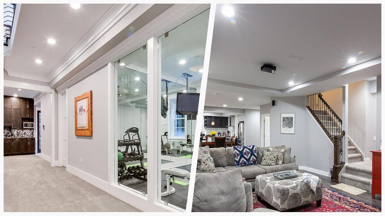 75 Gray Walk-out Basement Design Ideas You'll Love 🌈 - YouTube
