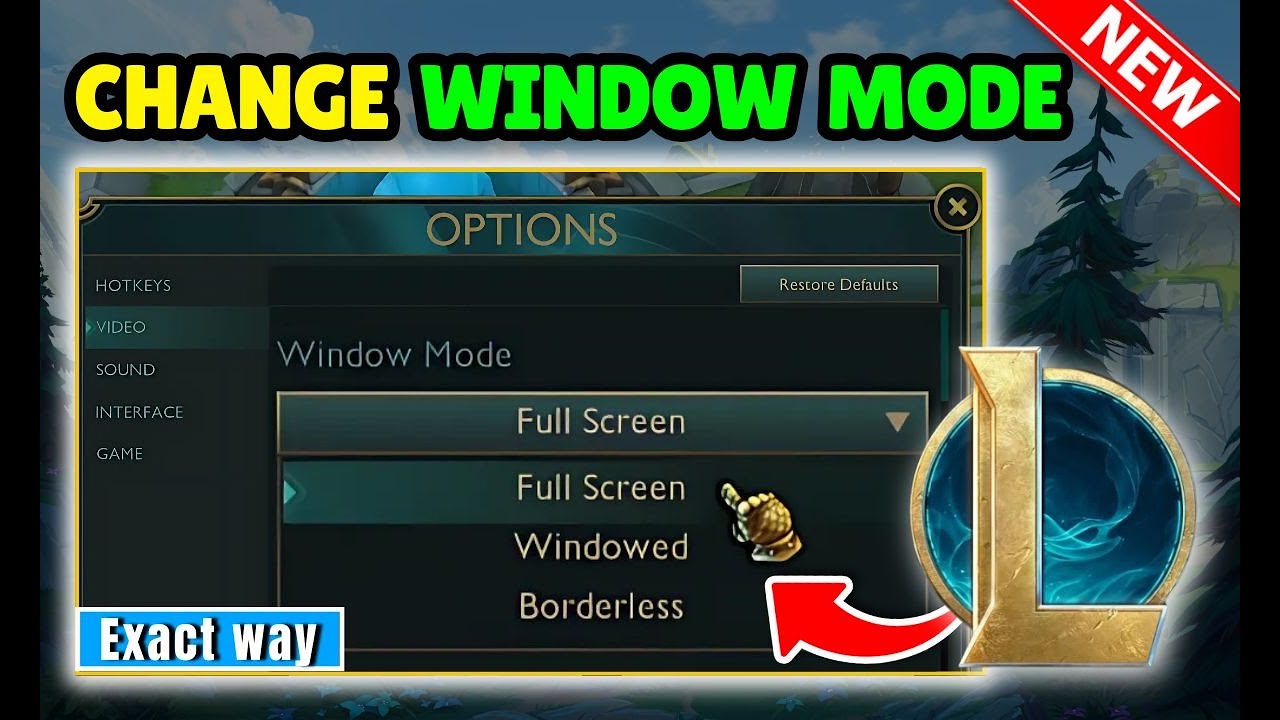 How to change window mode in league of legends (Full Guide) - YouTube