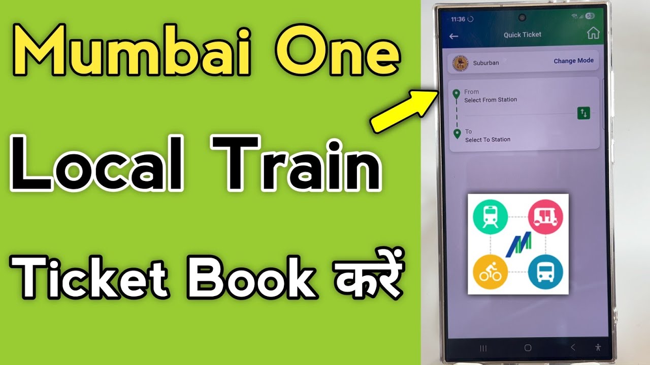 Mumbai One App se local train ticket kaise book karen | local train ...