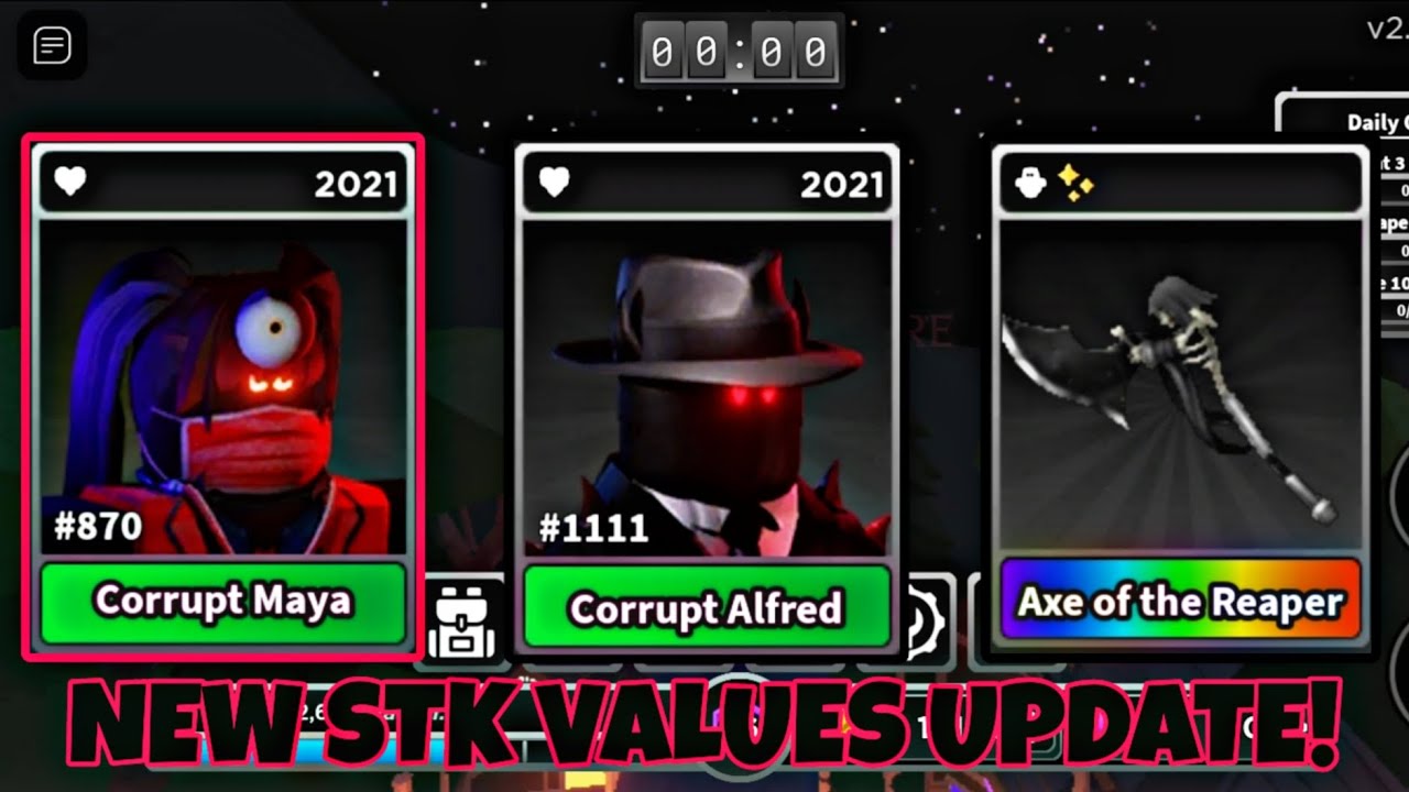 NEW STK VALUES UPDATE! | Survive the killer - YouTube