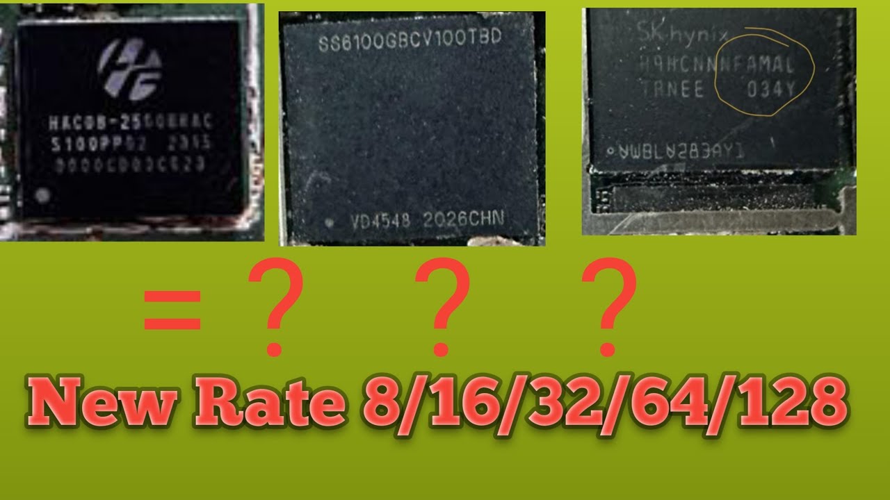 New Emmc ic|Market Update| new rate 8/16/32/64/128 and all Emmc - YouTube