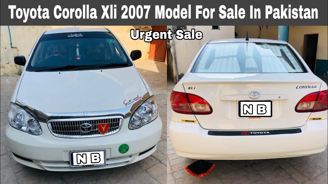 Toyota Corolla Xli 2007 Model for sale in pakistan used car - YouTube