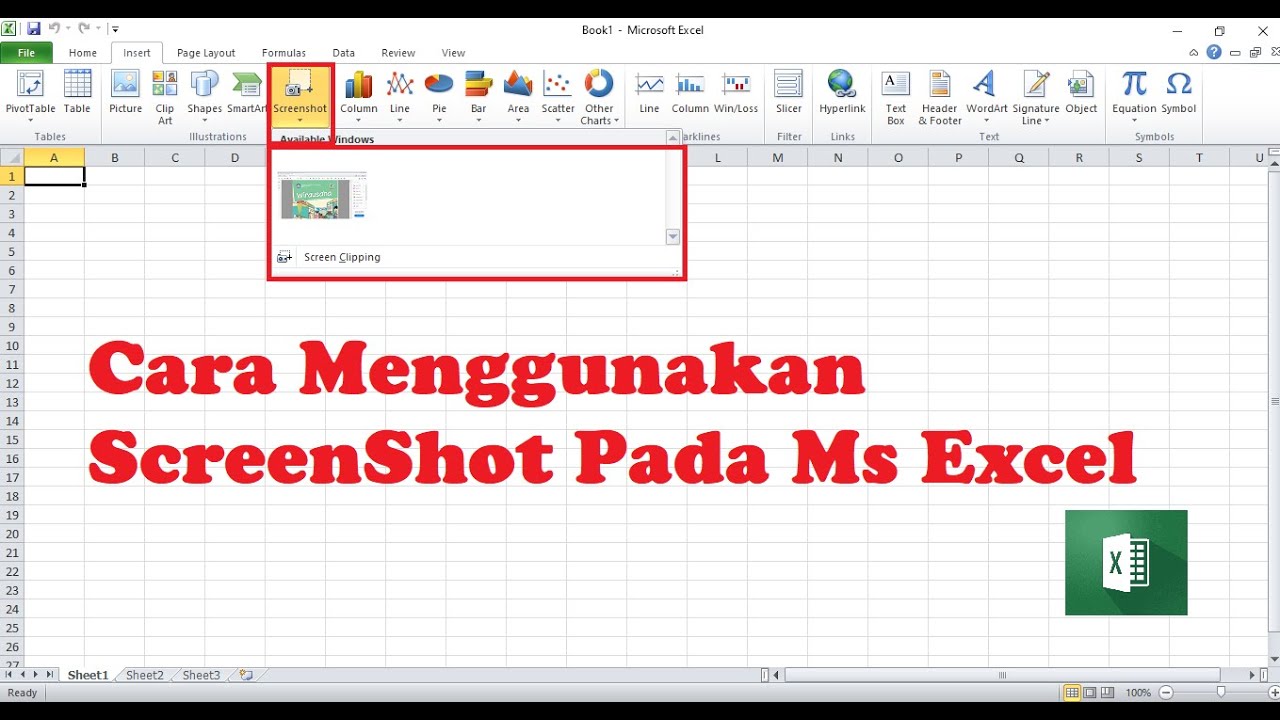 Cara Menggunakan Screenshot Ms Excel - YouTube