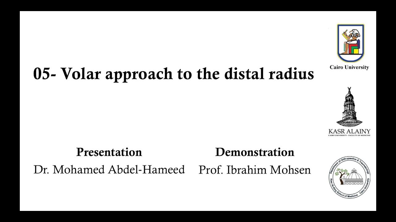 05 Volar approach to distal radius - YouTube