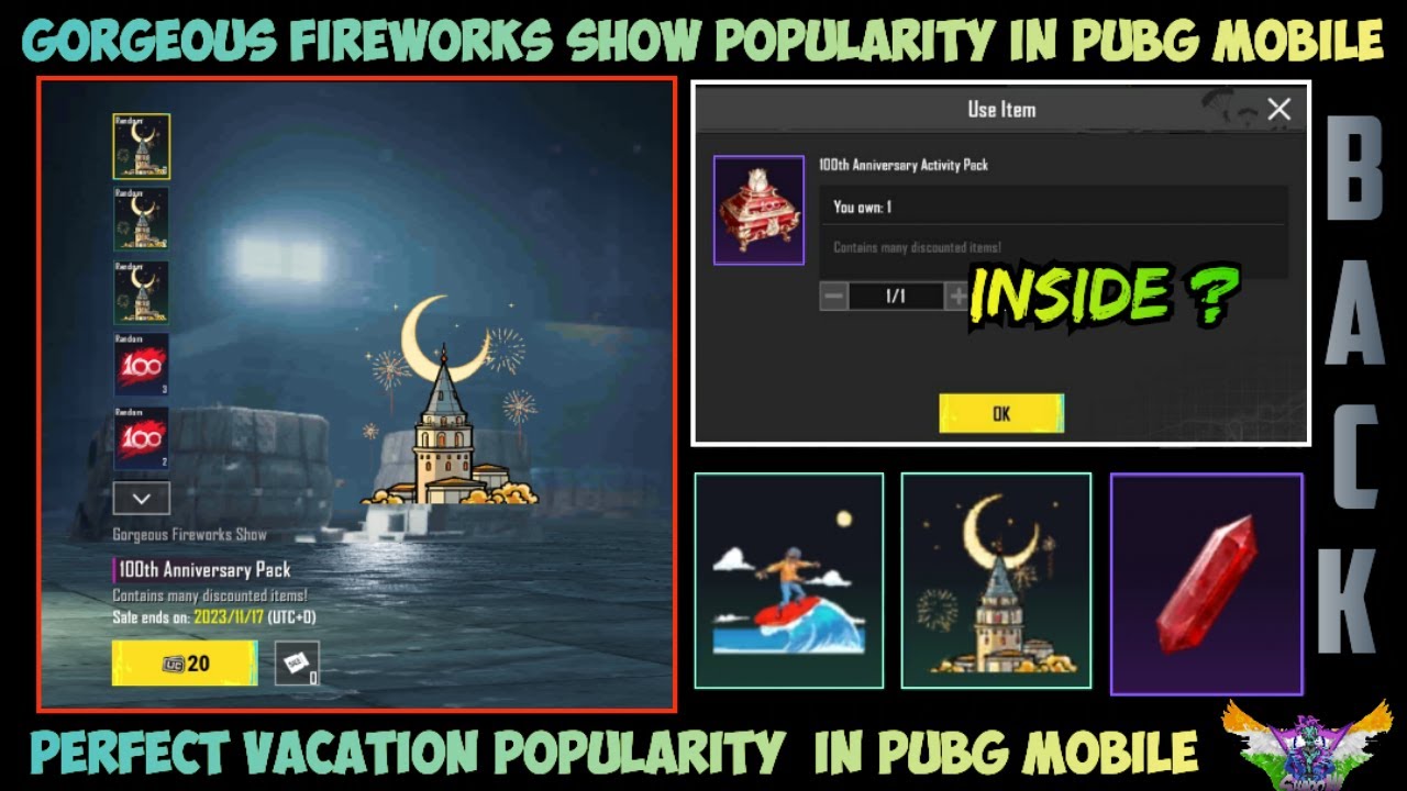 GORGEOUS FIREWORKS SHOW POPULARITY IN PUBG MOBILE || HOW TO GET PERFECT ...