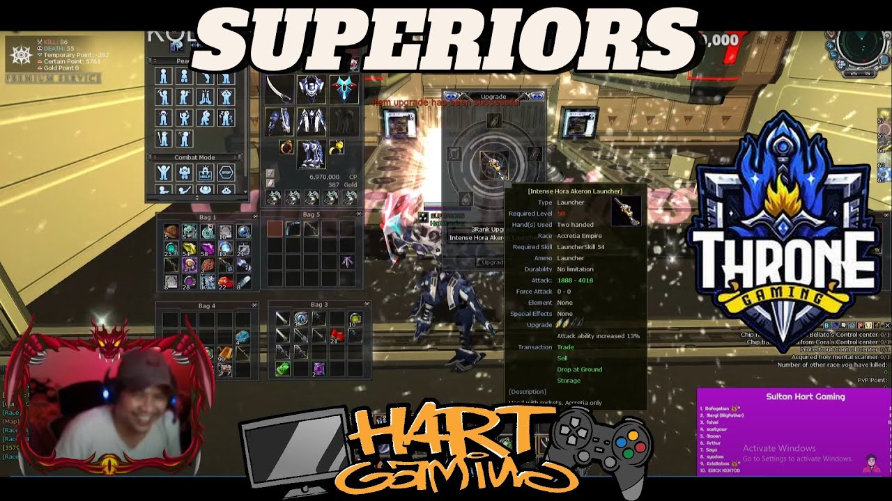 RF THRONE!! SERVER UP PBAN!! SUBHATON LEVELING KE 50!! - YouTube