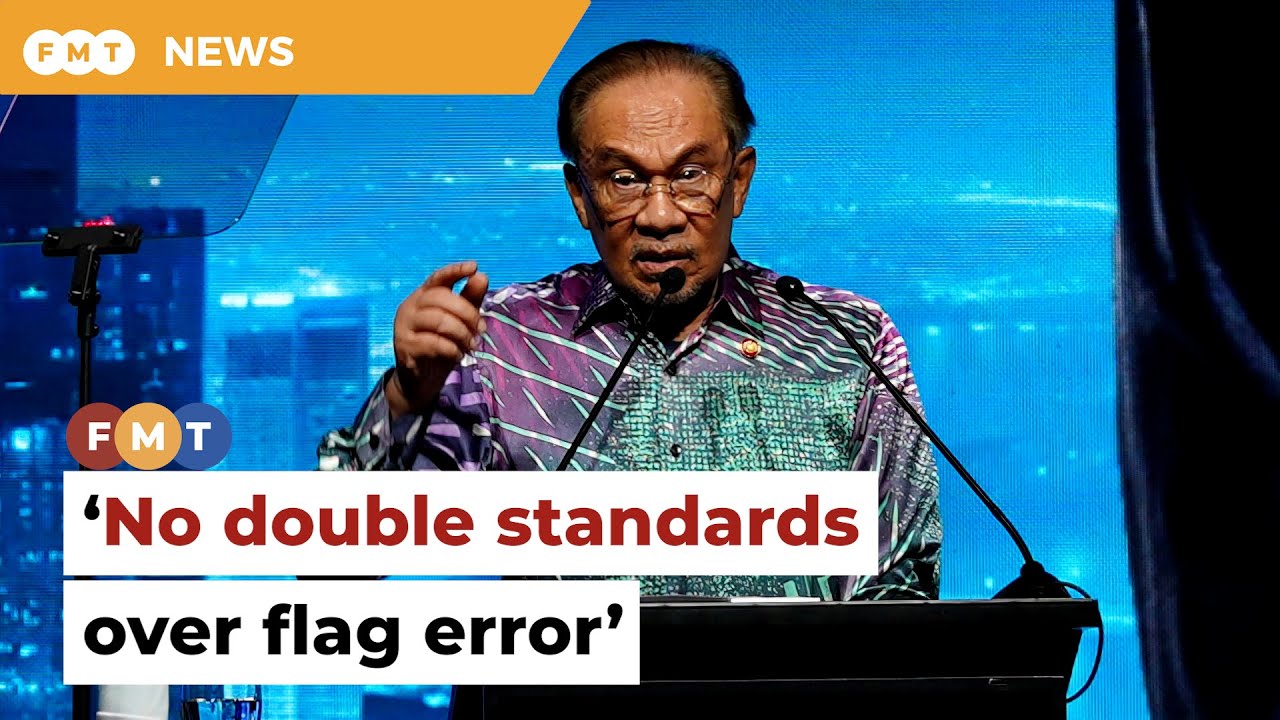 No double standards, says PM over flag error in SPM report - YouTube