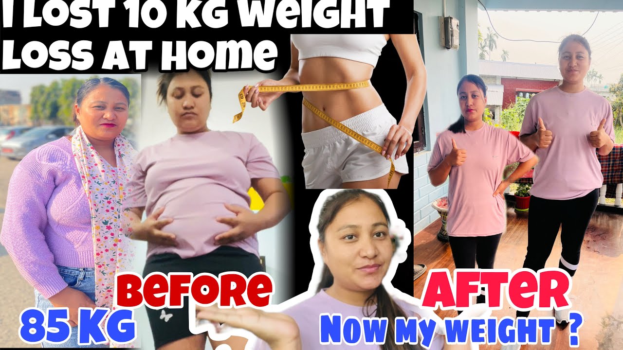 My Weight Loss Journey At Home 🧘‍♀️| Maine Ghar Par 10 kilo Vajan Kaise ...