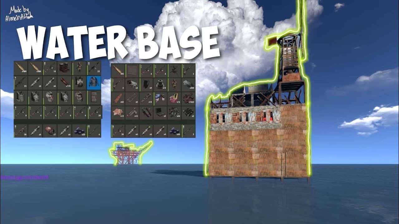 I built a water fortress in rust console… - YouTube