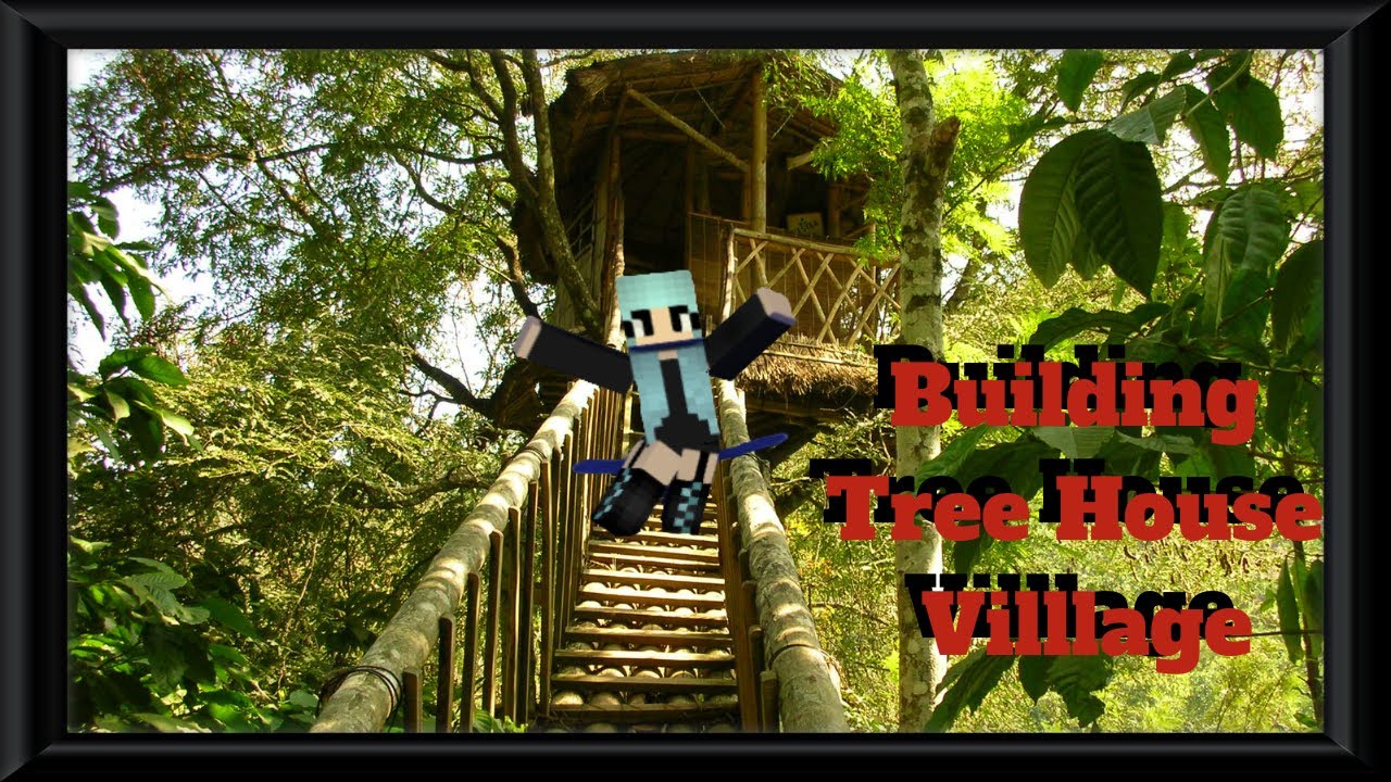Beginning of Bridges in TreeHouse Village #minecraft #minecraftbuilding ...