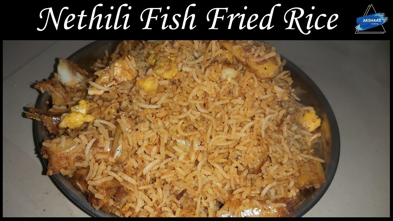 Nethili Fish Fried Rice 😊😊 Fried Rice😃😃👍Nethili Fish Fry 🐟 😋 👌 Akshaas ...