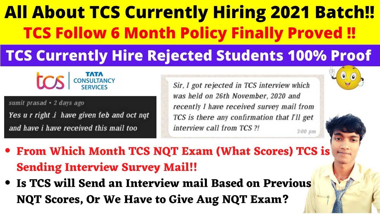 🔴All About TCS Currently Hiring Survey Mail!! TCS Follow 6 Month ...
