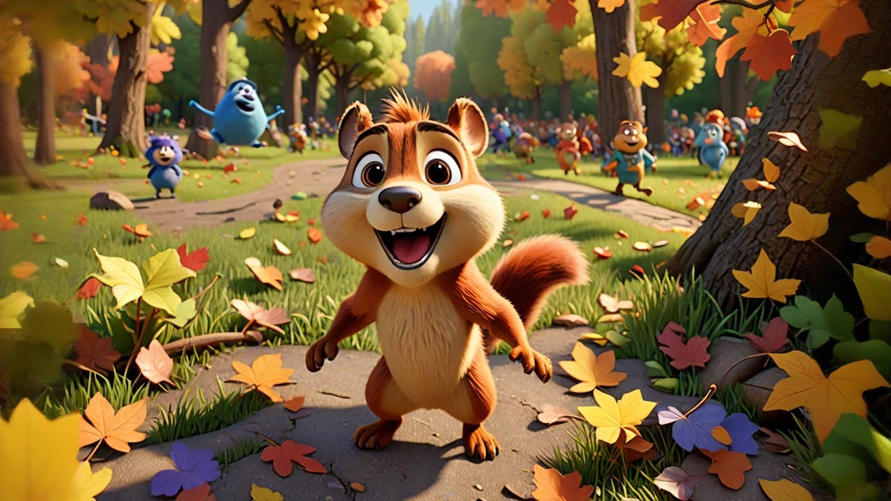 The Cheerful Chipmunk’s Acorn Race 🐿️🏁 | Fun Kids Song | Learning About ...